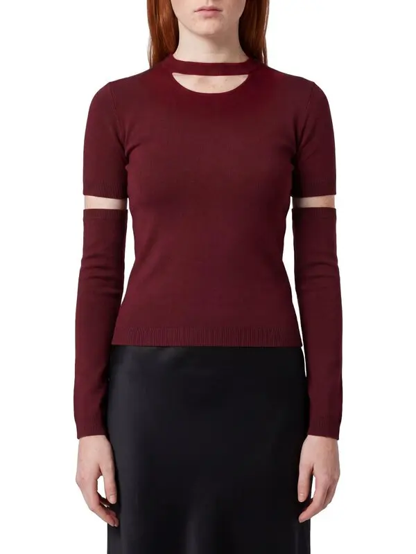 Federica Tosi Ribbed Knit One-shoulder Top - Red