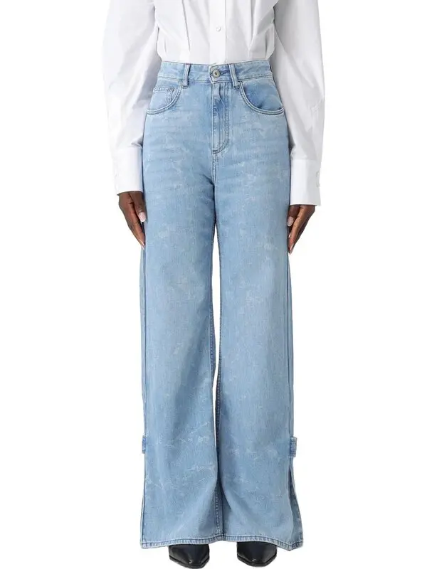 Rabanne Wide Leg Jeans - Gnawed Blue