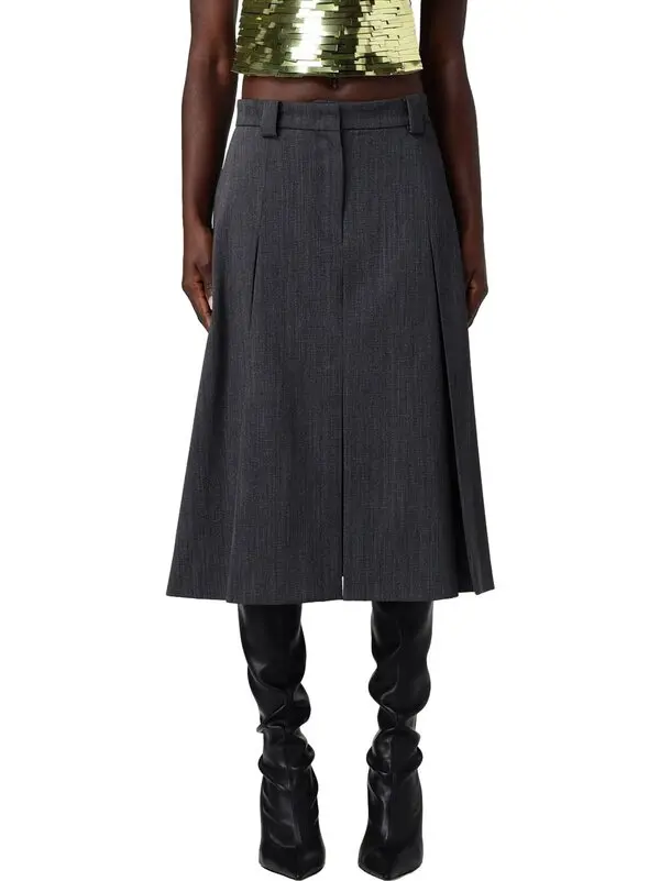 N° 21 A-line Midi Skirt - Grey