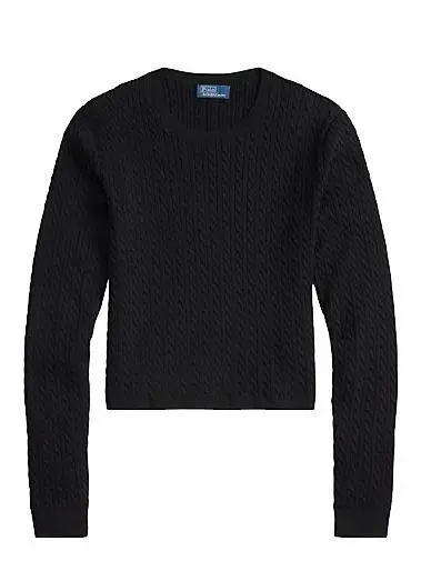 Polo Ralph Lauren Slim-fit Cable-knit Jumper - Polo Black