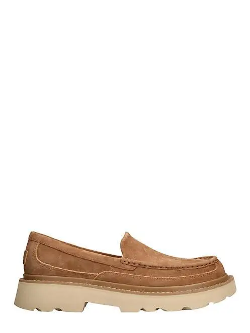 UGG Ascot Lug Suede Loafers - Tan