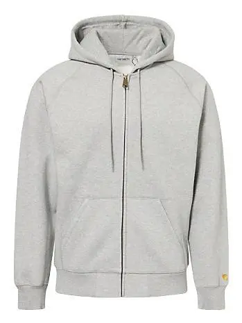 Carhartt Work In Progress Chase Hooded Cotton-blend Jacket - Grey Heather / Gold
