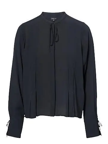 Rag & Bone Arden Pleated Woven Blouse - Black
