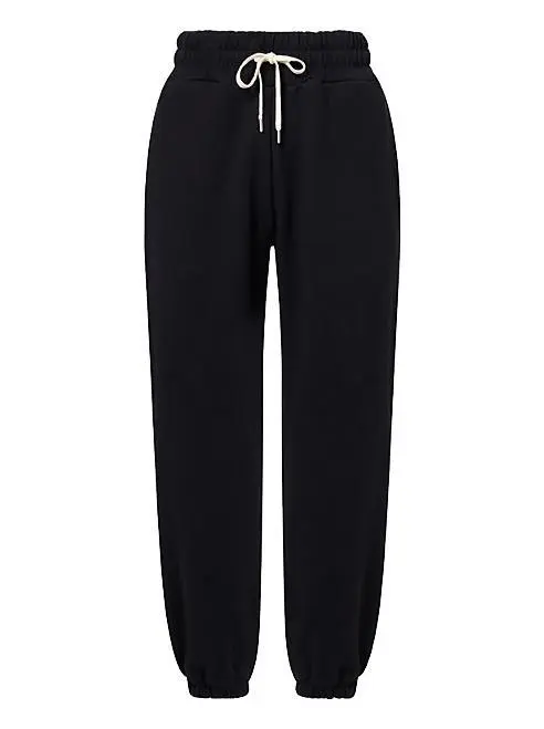 MKI MIYUKI ZOKU Superweight Cuffed Cotton-jersey Jogging Bottoms - Black