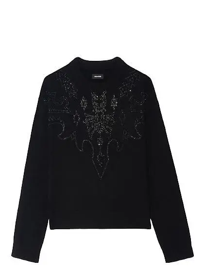 Zadig&Voltaire Rhinestone-embellished Cashmere Jumper - Black