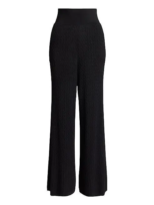 Polo Ralph Lauren Flared-leg Knitted Trousers - Polo Black