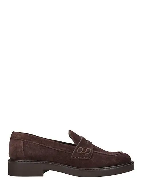 Dolce Vita Tiggy Suede Loafers - Dark Brown