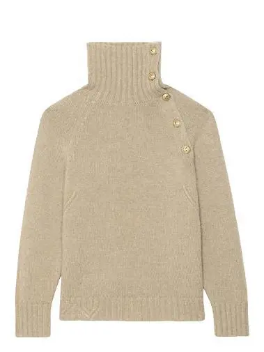 Zadig&Voltaire Funnel-neck Cashmere Jumper - Olive