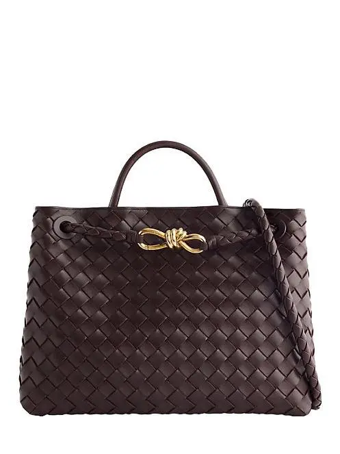 Bottega Veneta Andiamo Medium Leather Tote Bag - Barolo