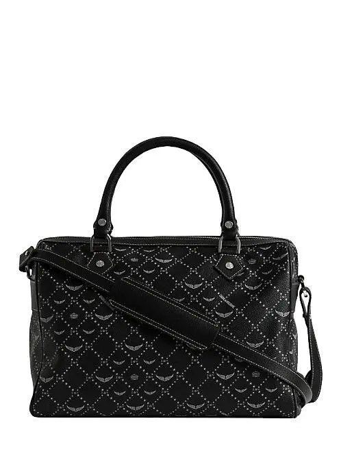 Zadig&Voltaire Monogram Faux-leather Shoulder Bag - Black