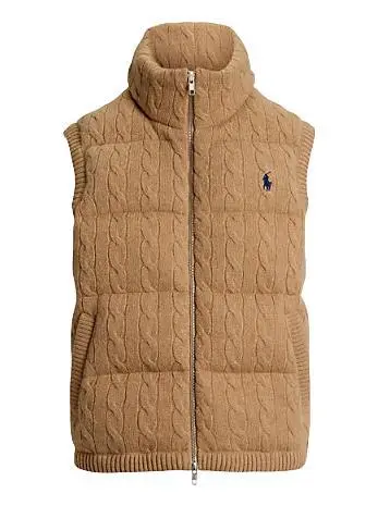 Polo Ralph Lauren Wool And Cashmere Gilet - Collection Camel Melange