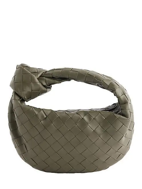 Bottega Veneta Mini Jodie Leather Hobo Bag - Pickle-silver