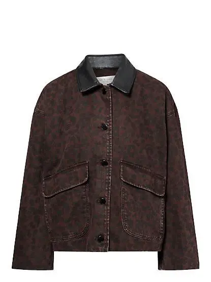 Rag & Bone Natalia Leopard-printed Denim Jacket - Espesleop