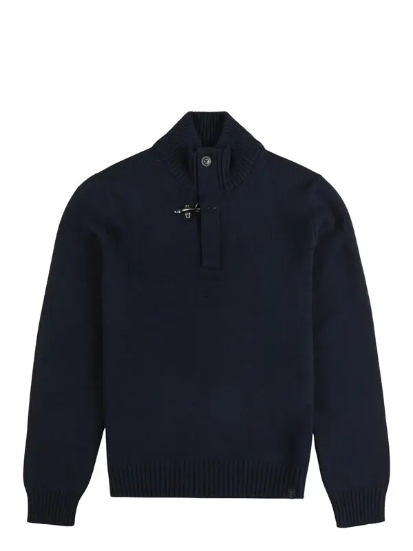 FAY Fine Wool Turtleneck Sweater - Blue