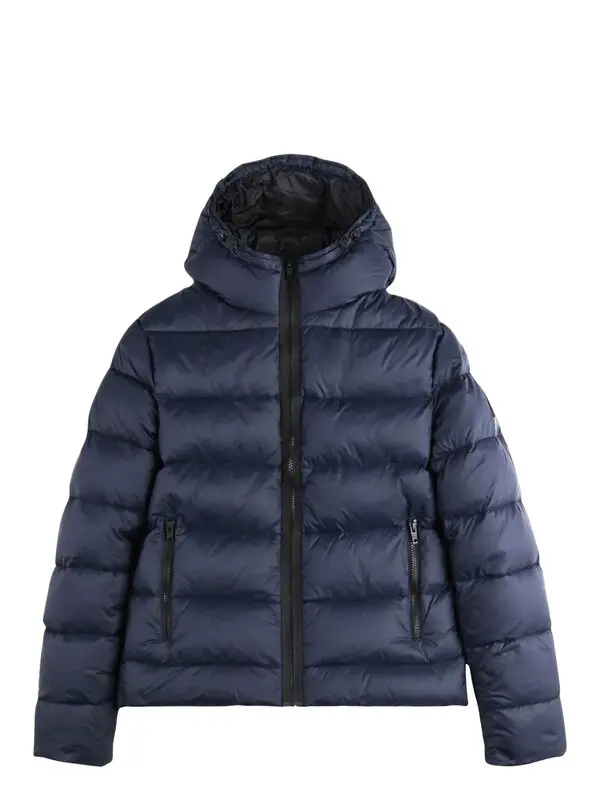 FAY Down Coat With Hat - Blue