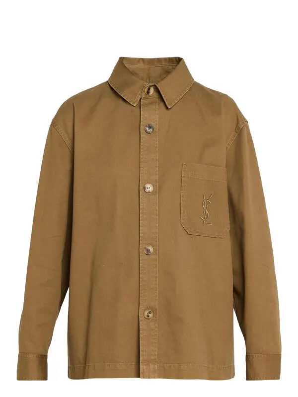 Saint Laurent Bellechasse Pocket Overshirt - Brown