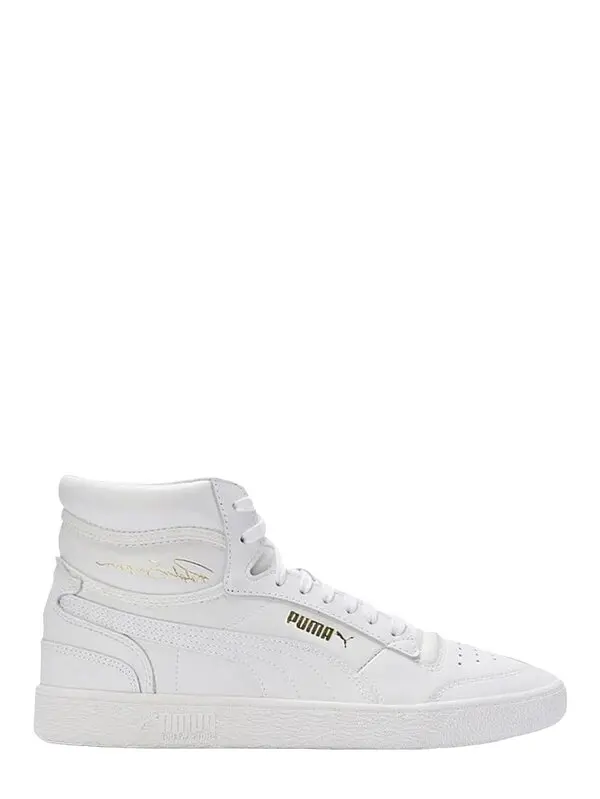 PUMA Ralph Sampson Midin High-top Sneakers - White/team Gold