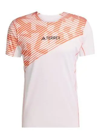 Adidas Terrex Techrock Pro Tee Shirt - White Semi Impact Orange