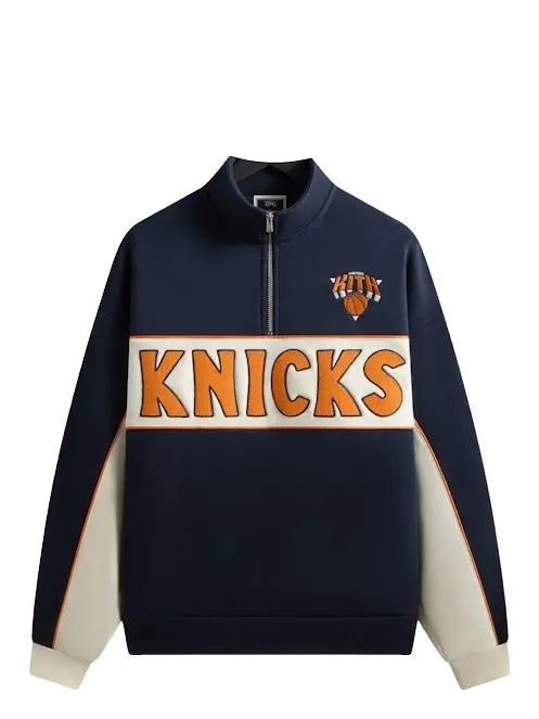 Kith X New York Knicks Coach Vintage Nelson Quarter Zip - Nocturnal