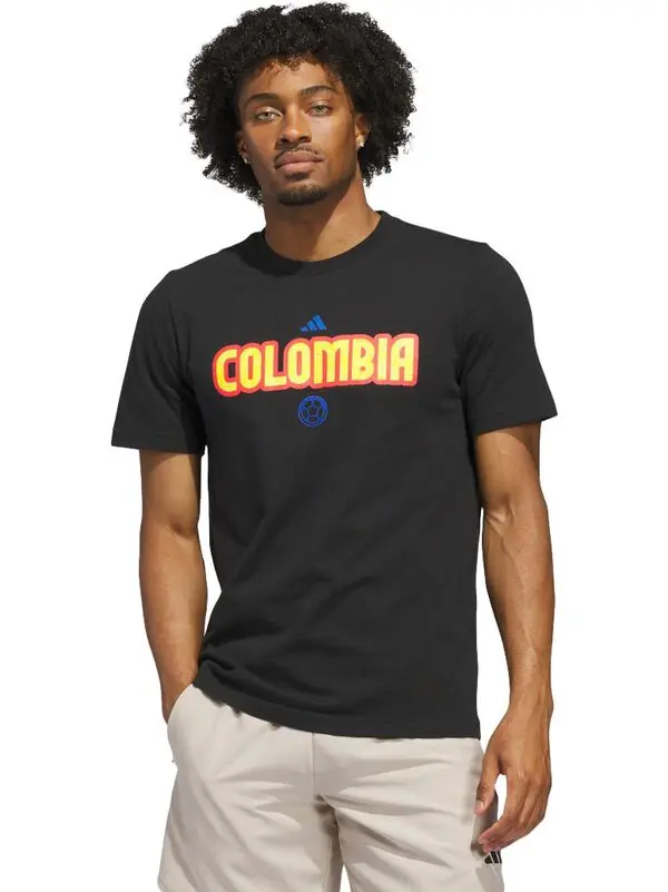 Adidas World Cup 26 Colombia Home Graphic Tee - Black