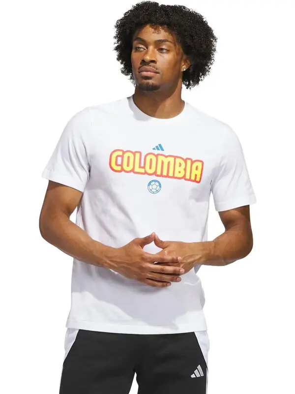 Adidas World Cup 26 Colombia Home Graphic Tee - White