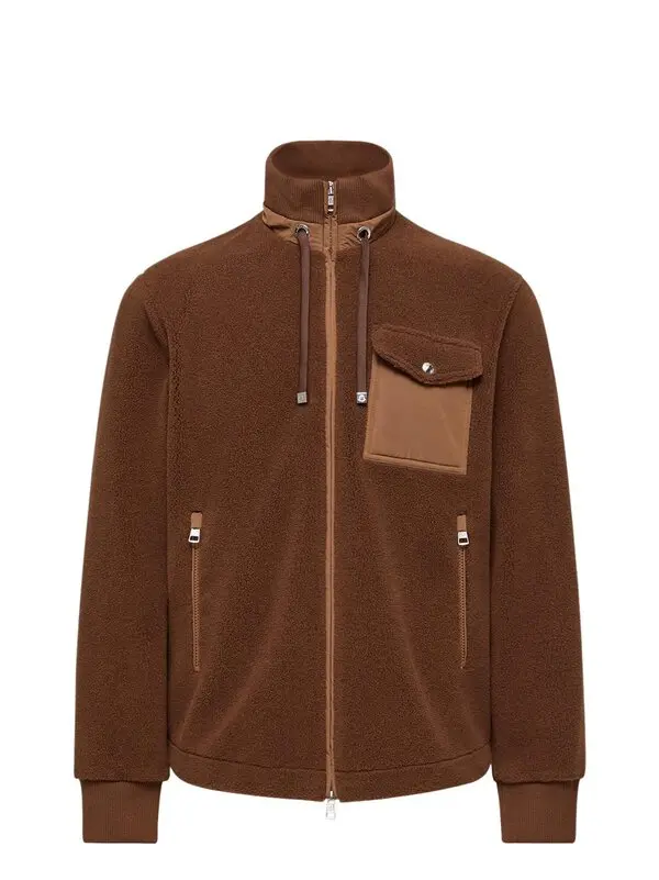 Moncler Padded Zip-up Sweatshirt - Brown