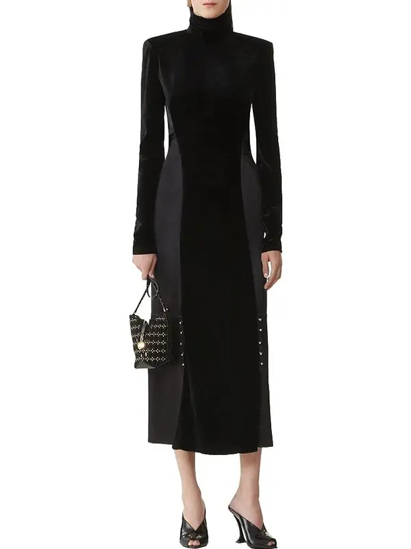 LANVIN Velvet Midi Dress - Black