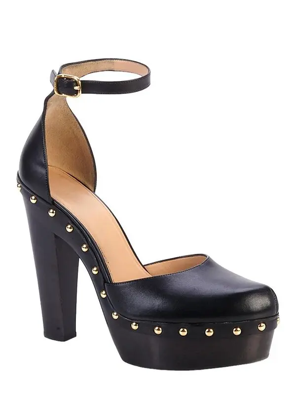 Chloé Lola Studded Leather Pumps - Black