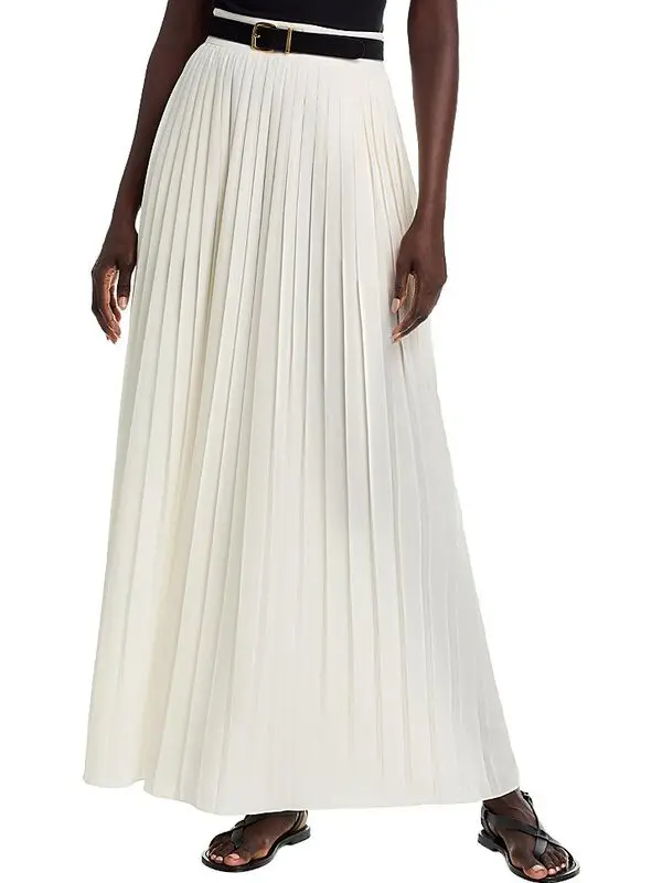 TOCCIN Dillon Pleated Skirt - Ivory