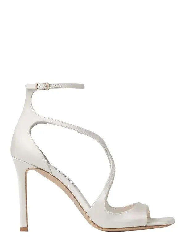 JIMMY CHOO 95mm Azia T-strap Sandals - White