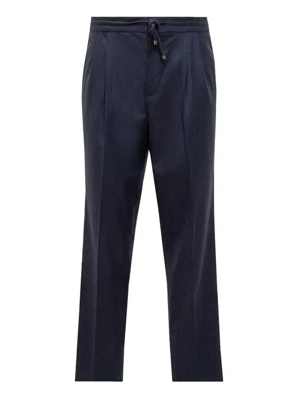Brunello Cucinelli Wool Trousers - Blue