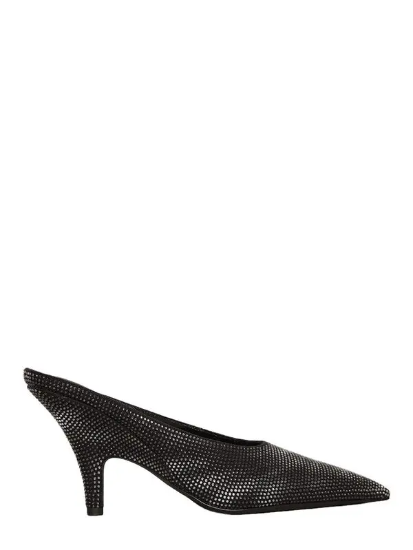 Alexander Wang Irina Mules With Crystal Hotfix - Gray