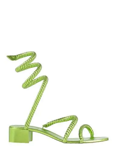 Rene Caovilla Lace-up Lambskin Sandals - Green