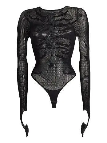 Gcds Stretch Jersey Bodysuit - Black
