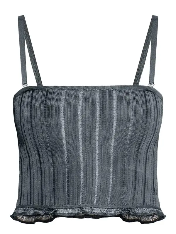 Alaïa Short Strappy Top - Navy Blue