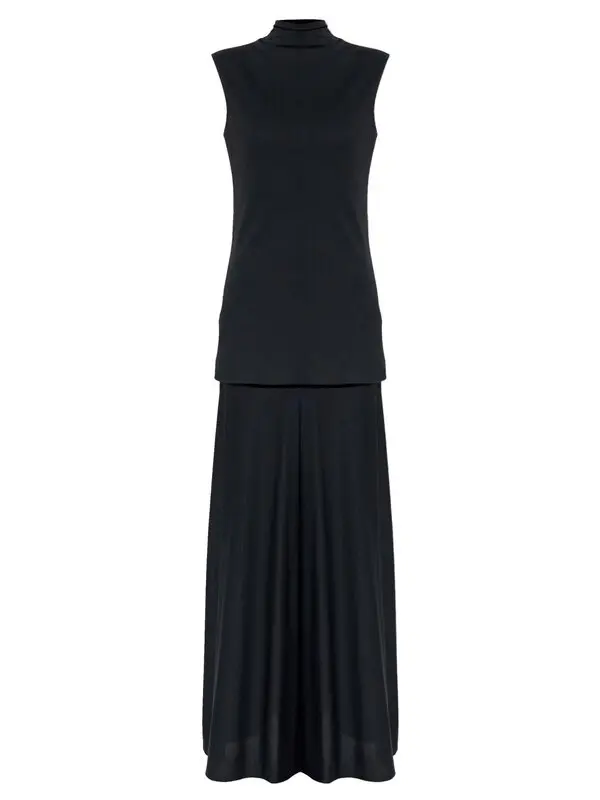 JIL SANDER Turtleneck Sleeveless Dress - Black