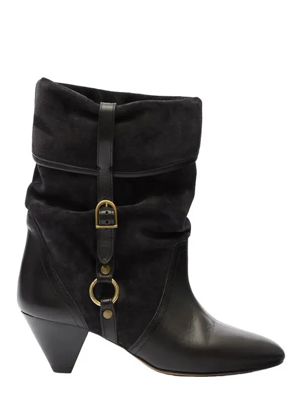 Isabel Marant Darner Buckle Boots - Black