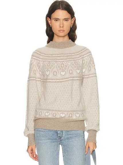 Khaite Guy" Cashmere Mockneck Sweater - Light Multi