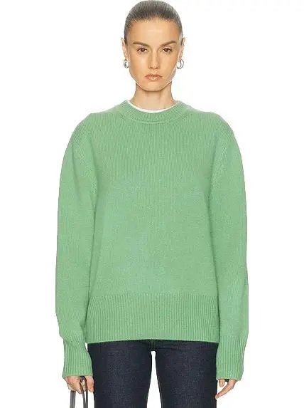 Renggli Oversized Cashmere Crewneck Sweater - Jade