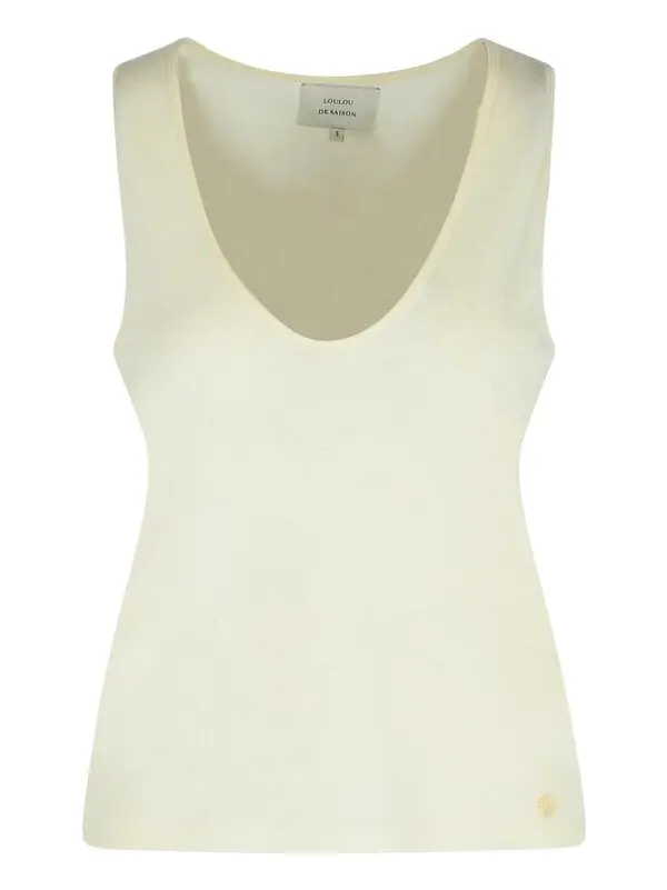 Loulou De Saison Ivory Wool Blend Tank Top - Beige