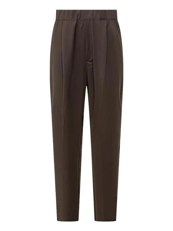 LANEUS Pants With Elasticized Waistband - Brown