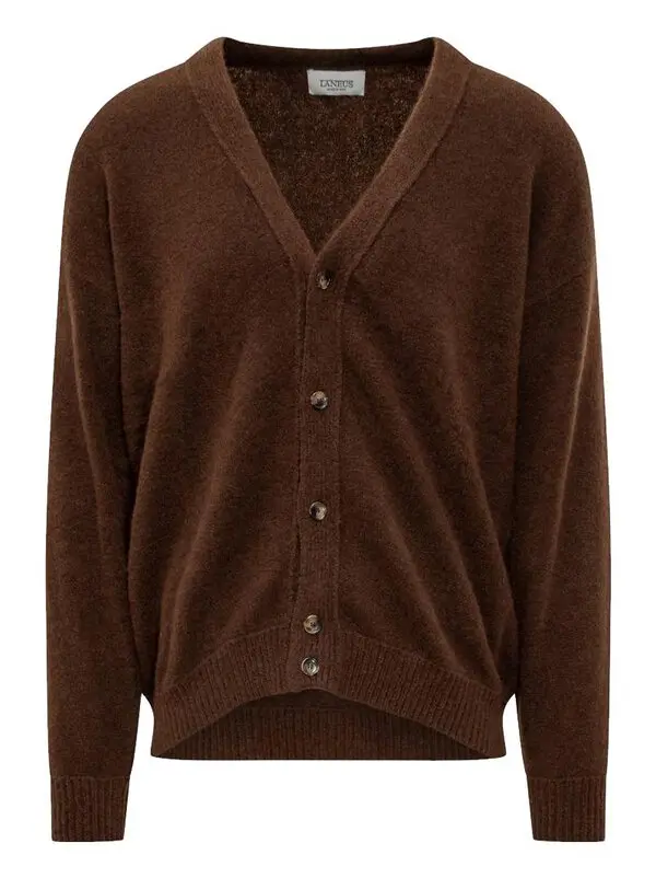 LANEUS Wool Cardigan - Brown