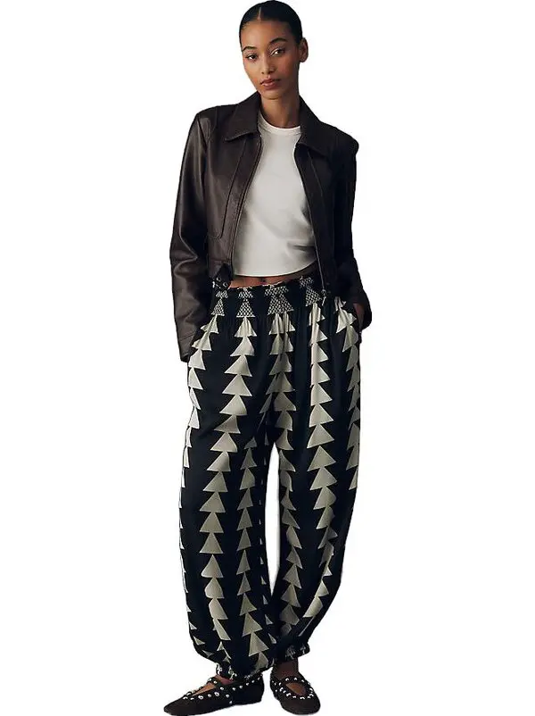 HOPE FOR FLOWERS BY TRACY REESE Printed Balloon Pants - Black & White