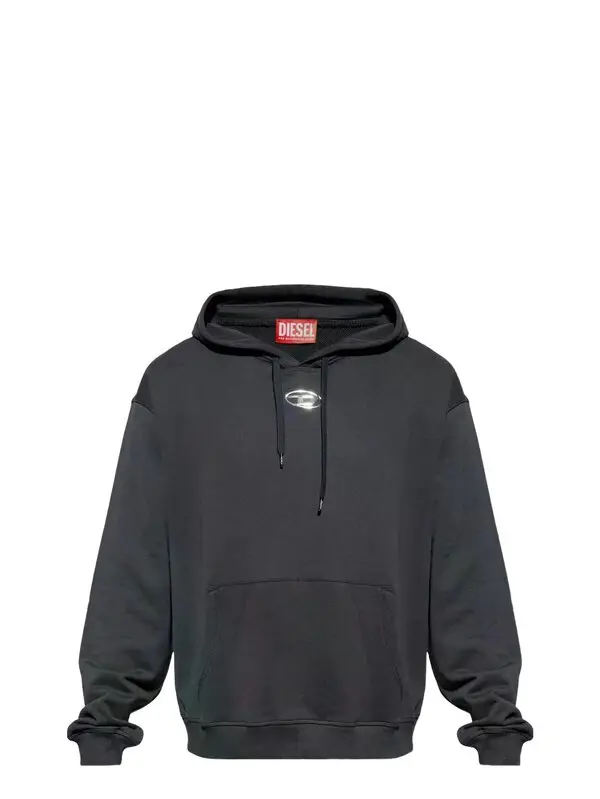 DIESEL Logo-plaque Hoodie - Black