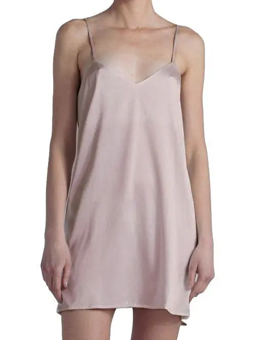 ALAS Patricia Silk Slip Mini Dress - Champagne Pink