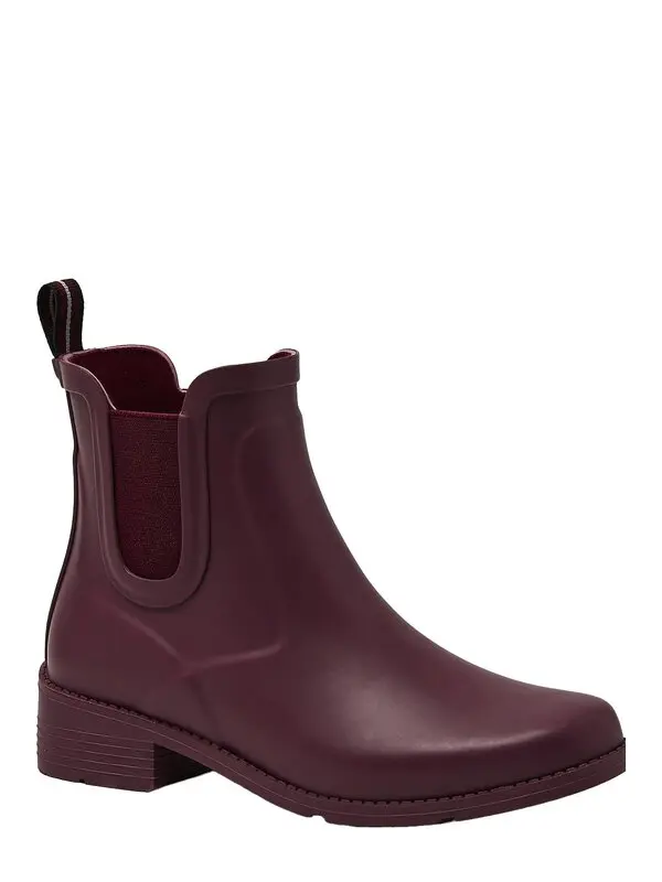 LANDS' END Rubber Chelsea Rain Boots - Royal Burgundy