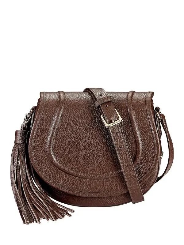 Gigi New York Jenni Saddle Bag - Chocolate
