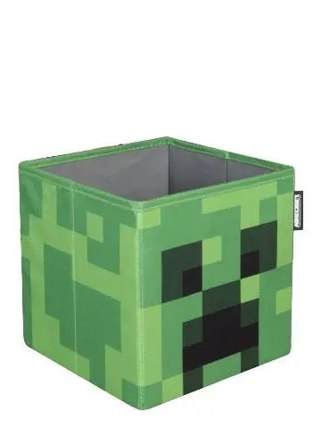 MINECRAFT Fabric Storage Boxes 2 Piece Creeper & Crafting Table - Multicolored