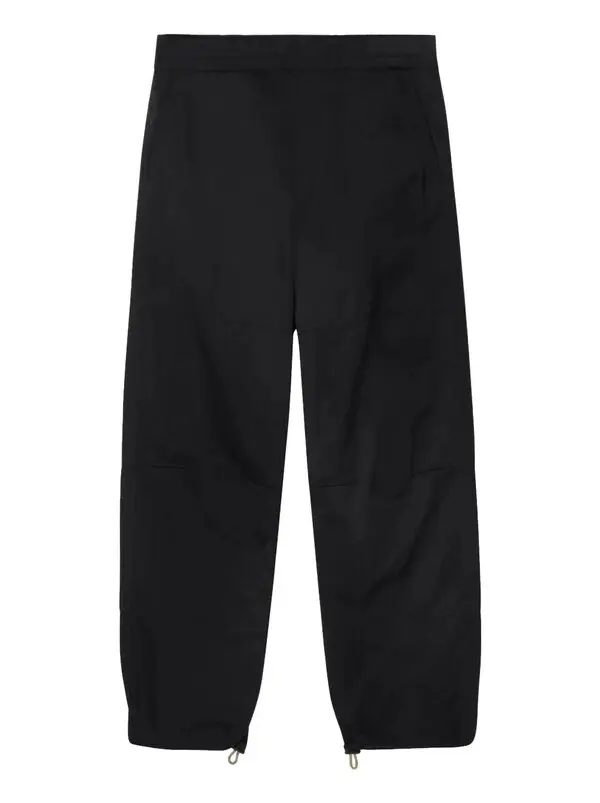 Burberry Check-pattern Drawstring Trousers - Black