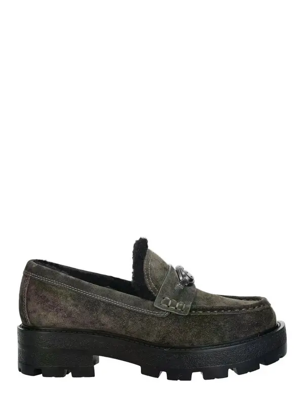 Guess 45mm Logo-plaque Loafers - Grey